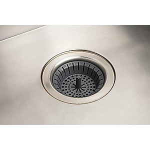 Dripsie Sink Strainer - Clog-Resistant and Flexible - Universal Kitchen Sink Drain Strainer - Made in The USA (1-Pack Gray)