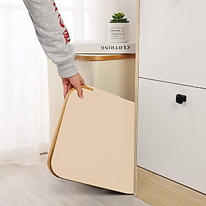 Laundry Hamper with Wheels, Collapsible Laundry Baskets with Dual Handles - Dirty Clothes Hamper for Bedroom, Dorm Laundry Basket