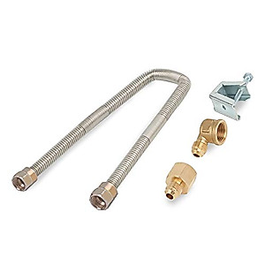 GASPRO 18 x 6 inch Gas Fireplace Burner, Stainless Steel H Burner for Gas Fireplace, Fire Pit, Propane & Natural Gas, Non-Whistle, Easy to Install