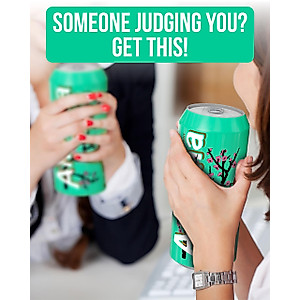 BeerSkin Skywin Silicone Can Sleeve- 3 Pack 24 oz (710ml), Silicone Can Cover, Soda Can Sleeve, Hides Can by Disguising as a Can of Soda (Green Tea)