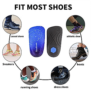 Arch Support, 330+ lbs Plantar Fasciitis Insoles, 3/4 Length Orthotic Inserts for Women & Men Heel Pain, Flat Feet,Heavy Duty Strong Support Pain Relief for Walking Running