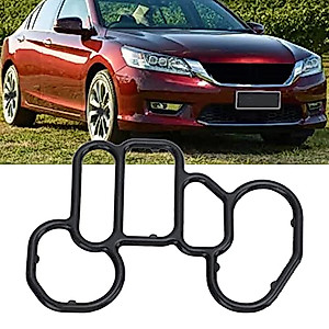 Engine Part, Oil Filter Housing Gasket Black Rubber Flexible Antiaging Wearproof 15302‑RDV‑J00 for Car