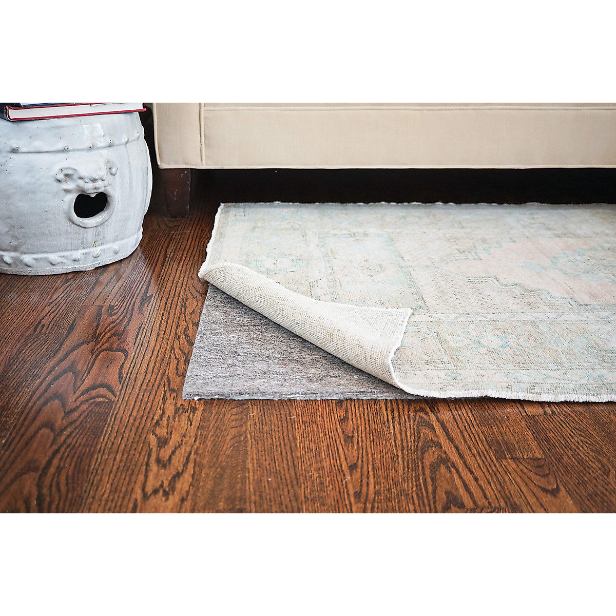 RUGPADUSA 100% Felt 9x12 Rug Pad for Hardwood Floors, 1/3 Inch Thick Cushioning - Prolong The Life of Your Rugs and Flooring, Safe for all Floors and Finishes