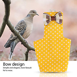 GLOGLOW Birds Diaper, Reusable Birds Flight Suits Nappy Diaper Clothes Washable Flight Nappy Parrot Diaper Nappies Parrots Pigeons Diaper (Yellow M)