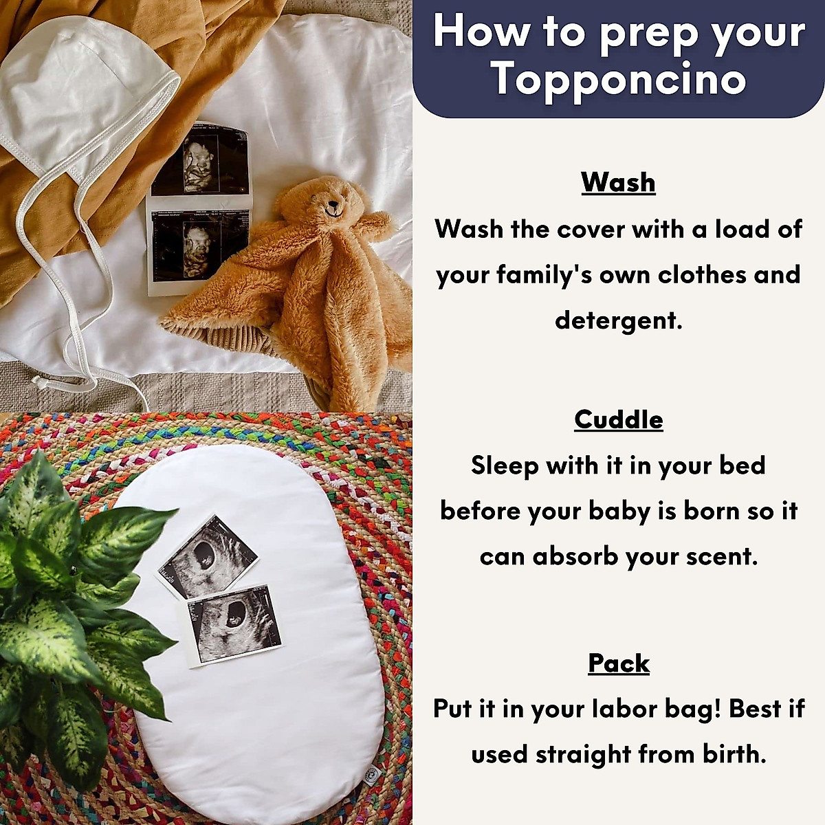 The Topponcino Company | Extra Cover Only | Insert Sold Separately | Fits All Topponcinos from The Topponcino Company | 100% Natural Cotton | Machine Washable (Grey)