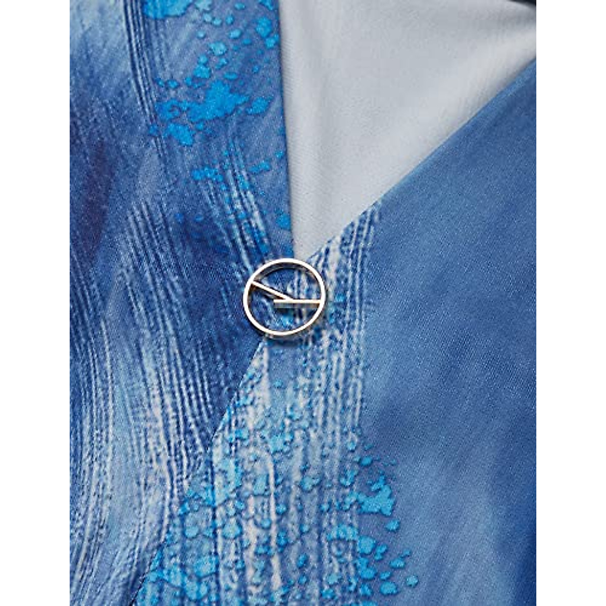 VALOLIA Women's Tops, Womens Summer Tops Womens 3/4 Sleeve Tunic Blouse Tops V Neck Shirts Womens Shirts and Blouses Tunic Tops for Women Loose Fit Tops for Women Tummy Coverage Starry Blue XX-Large