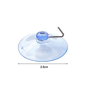 Smalibal 20Pack Clear Suction Cups with Hooks PVC Plastic Transparent Sucker Hanger for Daily Home Decoration and Organization Transparent
