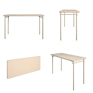 Cosco Folding Serving Table, 20" x 48", Antique Linen