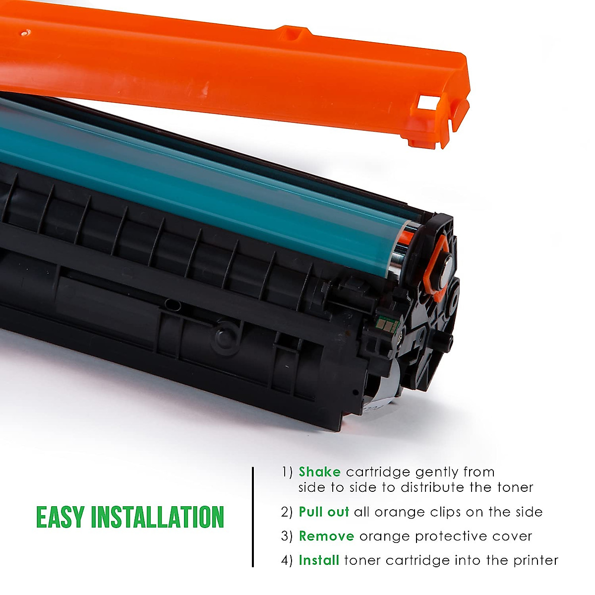 LINKYO Compatible Toner Cartridge Replacement for HP 48A CF248A (Black, 2-Pack)