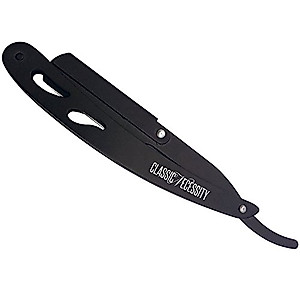 Classic Necessity Professional Barber Straight Razor for Mens Shaving | Pack of 20 Single Edge Premium Razor Blade | Cutthroat Stainless Steel Shavette with Swing Lock