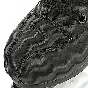 Jessie Womens Roller Skates Water Ripple High-top Roller Skates Four-Wheel Roller Skates Shiny Roller Skates for Adult Youth Boys Girls Outdoor with Shoes Bag (Black Ripple,US:8)