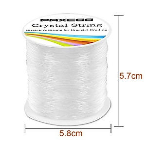 Paxcoo 0.8mm Elastic String, Stretchy Bracelet String Crystal String Bead Cord for Bracelet, Beading and Jewelry Making (120m)
