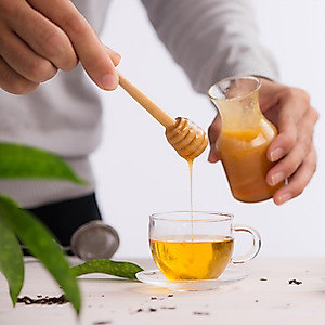 HANSGO 20PCS Honeycomb Sticks, 3 Inch Wooden Honey Dipper Mini Honey Dipper Sticks Honey Wand for Honey Jar Dispense Drizzle Honey Wedding Party Favors