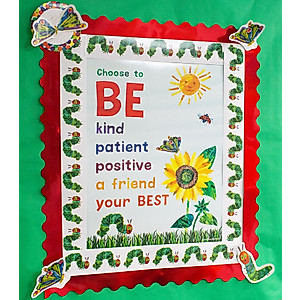 Carson Dellosa Education The World of Eric Carle Early Learning Poster Set, Colorful Shapes, Colors, Alphabet, Numbers, Days of the Week, Months of the Year, and Motivational Classroom Posters (7 pc)