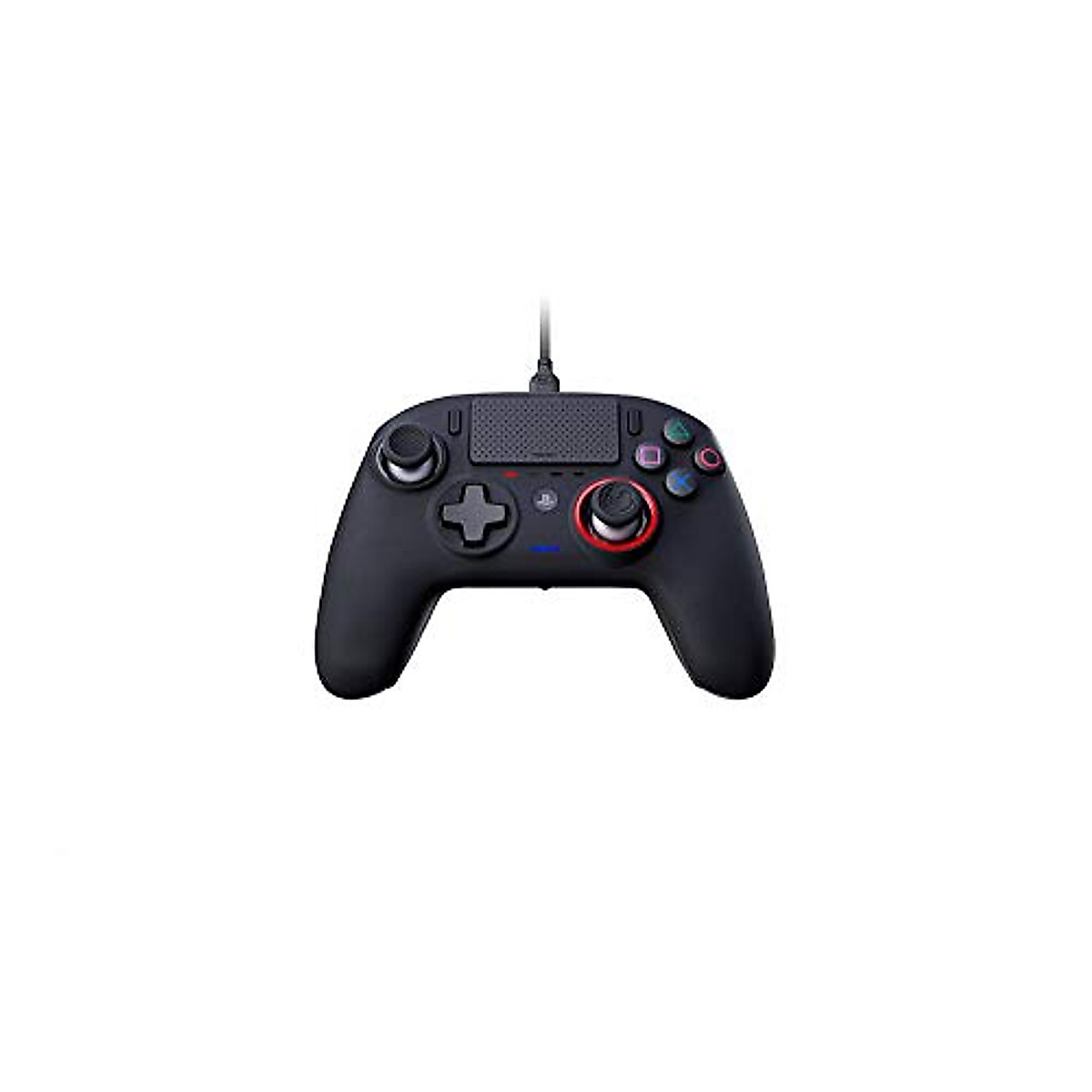 NACON PlayStation 4 Controller - Wired, USB-C, 4 Configurable Shortcut Buttons, Dual Concave Customizable Sticks, LED Player Status Indicator