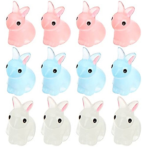 KESYOO 18pcs Rabbit Ornament Decorations for Home Miniature Toys Home Decoration Bunny Mini Garden Decor Mini Animals Figures Rabbit Landscape adornments Miniature Adorn Compact Ornaments