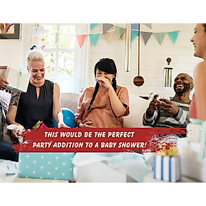 1 Measure the Baby Bump Kraft Sign & 50 Guessing Cards Set, Gender Neutral Baby Shower, Baby Showers Decorations, Baby Shower Games/083KF