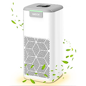 WELOV Air Purifiers for Home Large Room: H13 HEPA Air Purifiers for Pet Allergy, 1570 Sq Ft Coverage Air Quality Monitor Removes Pet Hair Dander Pollen Smoke Dust Mold, 23dB Air Purifiers for Bedroom