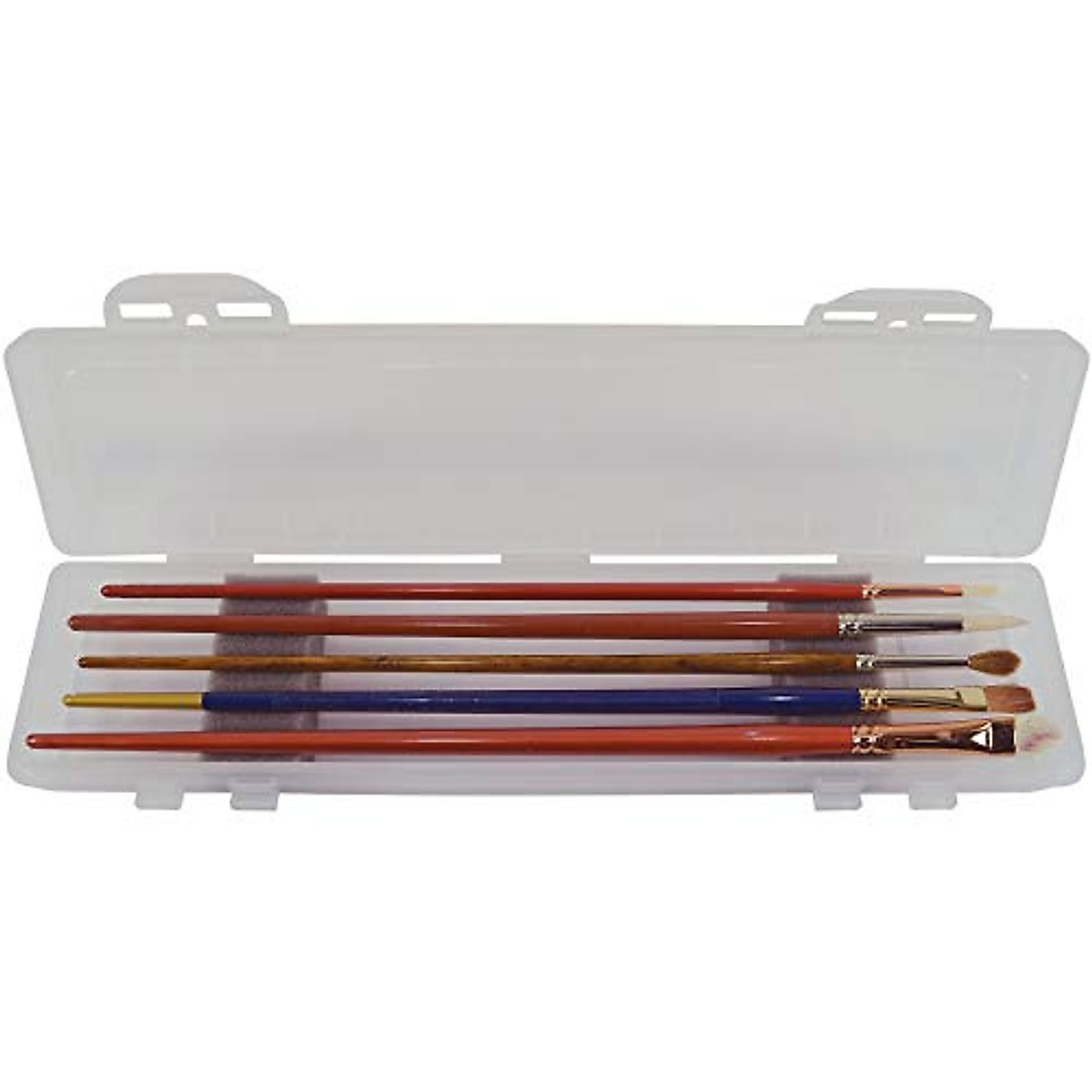 Pro Art Clear Brush Box with Foam Insert, 12.5 by 3-Inch