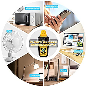 EMF Meter MESTEK Electromagnetic Field Radiation Detector Handheld Digital LCD EMF Reader, Temperature Detector,Tester for Home EMF Inspections, Office, Outdoor and Ghost Hunting