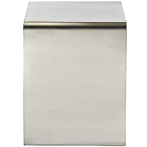 Modway Rush Brushed Stainless Steel Metal 3-Piece Side Nesting Table Set In Silver