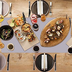 Tsshmhwl 27.6" x 19.8" Large Silicone Kitchen Counter Mat, Placemat Non-Slip Heat Resistant Mat, Air fryer，Oven Microwave, Cutting Board, Coffee Maker, 1MM Thick Countertop Protector (grey)…