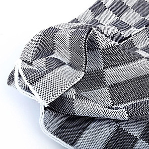 Colcolo Woven Big Bags women Shoulder Bags Soft Ladies Girl Handbags Casual Pattern Handbags, Black White