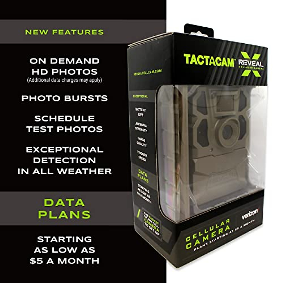 2 Pack TACTACAM Reveal X Gen 2.0 LTE Cellular Trail Camera AT&T and Verizon , HD Video , HD Photo , Low Glow IR LED Flash (TA-TC-XG2) for Hunting , Security , Surveillance Gen 2 (XV 2 Pack)