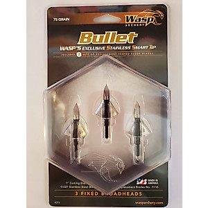 Wasp Bullet 75 Grain Fixed Blade Broadhead