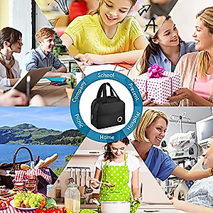 Weewooday 2 Pieces Insulated Lunch Bag Reusable Lunch Box Freezable Lunch Bag Leakproof Tote Bag for Women Men Office Work School Beach Hiking Picnic Fishing