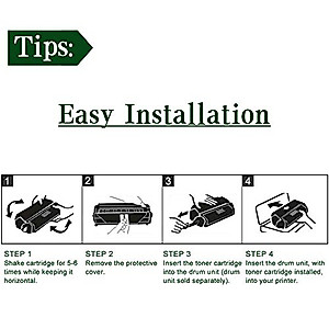 Alu 2-Pack (Black) TN-890 Toner Cartridge+ DR-890 Drum Unit Compatible Replacement for Brother HL-L6250DW HL-L6400DWT MFC-L6900DW HL-L6400DW MFC-L6750DW Printer Toner Cartridge.