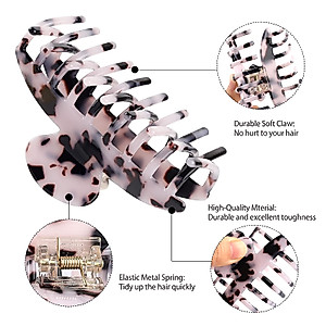 4 PCS 3.7 Inch Large Hair Claw Clips Strong Hold Hair Clips Non-slip Accessories for Thin Hair Thick Hair for Women Girls