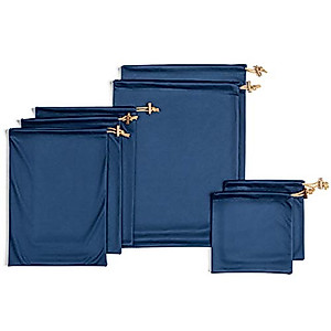 Valante Set of Adult Game Toys Microfiber Drawstring Storage Bags (3 size set)