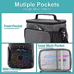 BUDO Lunch Bag for Women Men, Insulated Reusable Lunch Box for Work Office Picnic Beach, Leakproof Cooler Tote Bag with Adjustable Shoulder Strap (Grey)