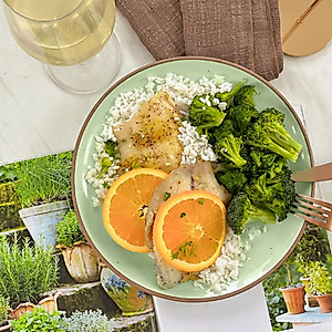 Mora Ceramic Dinner Plates Set of 6, 10 inch Dish Set - Microwave, Oven, and Dishwasher Safe, Scratch Resistant, Modern Rustic Dinnerware- Kitchen Porcelain Serving Dishes - Assorted Colors