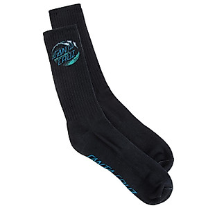 SANTA CRUZ Wave Dot Crew Socks - Black