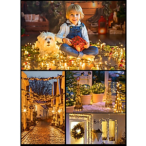 Christmas Tree Lights Outdoor Cluster Lights - 1000 LED 50 Ft Christmas Firecrackers String Lights, 8 Modes Timer Remote Waterproof Plug in Twinkle Fairy Lights for Xmas Tree Garland Window Party