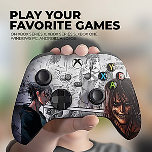 DreamController Attackk On Titan Custom X-box Controller Wireless compatible with X-box One/X-box Series X/S Proudly Customized in USA with Permanent HYDRO-DIP Printing (NOT JUST A SKIN)
