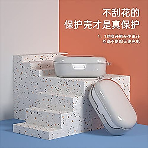 2 Pack DAYJOY Soft Silicone Protective Clear Case Cover Compatible with Bose QuietComfort Earbuds, Protective Skin Sleeve with Key Chain(Transparent)