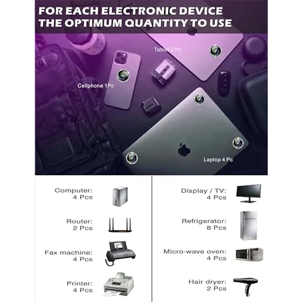 Crystal Diamond Flashing Sticker 6 pcs for Mobile Phones 2021 Latest Model–Anti-R Multi-Layer Protection Cell Phone Stickers, for Smart Phone, Laptops, Tablets, Pad, All Devices(Shine Silver）