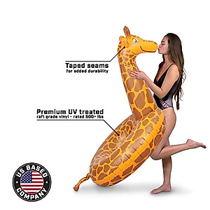 GoFloats 'Stretch the Giraffe' Pool Float Party Tube - Inflatable Rafts, Adults & Kids