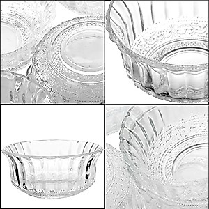 Frcctre 16 Pack 4 Inch Glass Bowls, 8.5 Oz Mini Glass Prep Bowls Salad Bowls Dessert Bowls Candy Bowl Serving Bowls for Kitchen Prep, Dessert, Dips, Candy, Nuts, Snack - Dishwasher Safe
