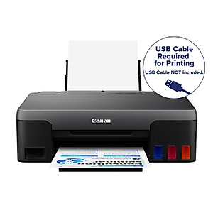 Canon PIXMA G1220 Single Function MegaTank Inkjet Printer, Print Only, Black, (4469C002)