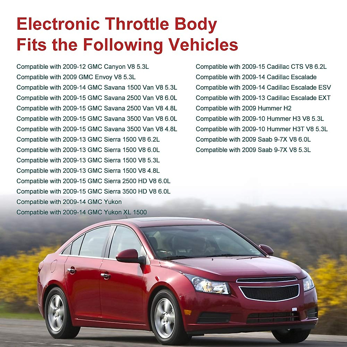 WMPHE Electronic Throttle Body Assembly Compatible with Chevy Express GMC Sierra Cadillac Escalade Hummer H2 H3 Throttle Actuator Replace OEM 217-3151 12601387 Fuel Injection Throttle Body