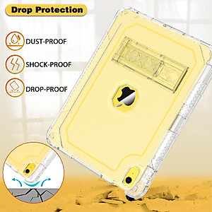 ZoneFoker Case for iPad 10th Generation 10.9 Inch 2022 with Pencil Holder, iPad 10 Gen 10.9 Translucent Slim Cover with Stand for Kids Girls