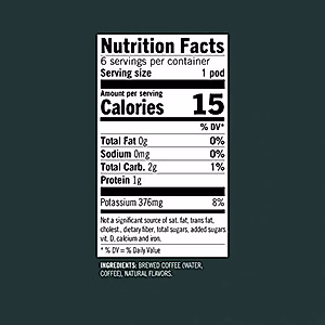 Starbucks Cold Brew Coffee — Caramel Dolce Flavored — Single-Serve Concentrate Pods — 1 box (6 capsules)