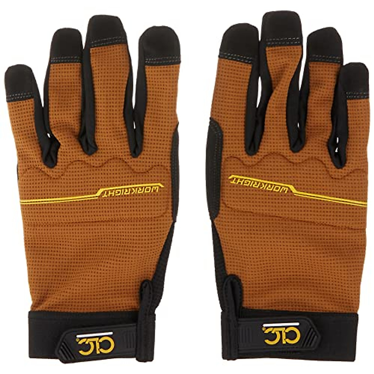 Custom Leathercraft124L Workright Flex Grip Work Gloves, Shrink Resistant, Improved Dexterity, Tough, Stretchable, Excellent Grip , Assorted