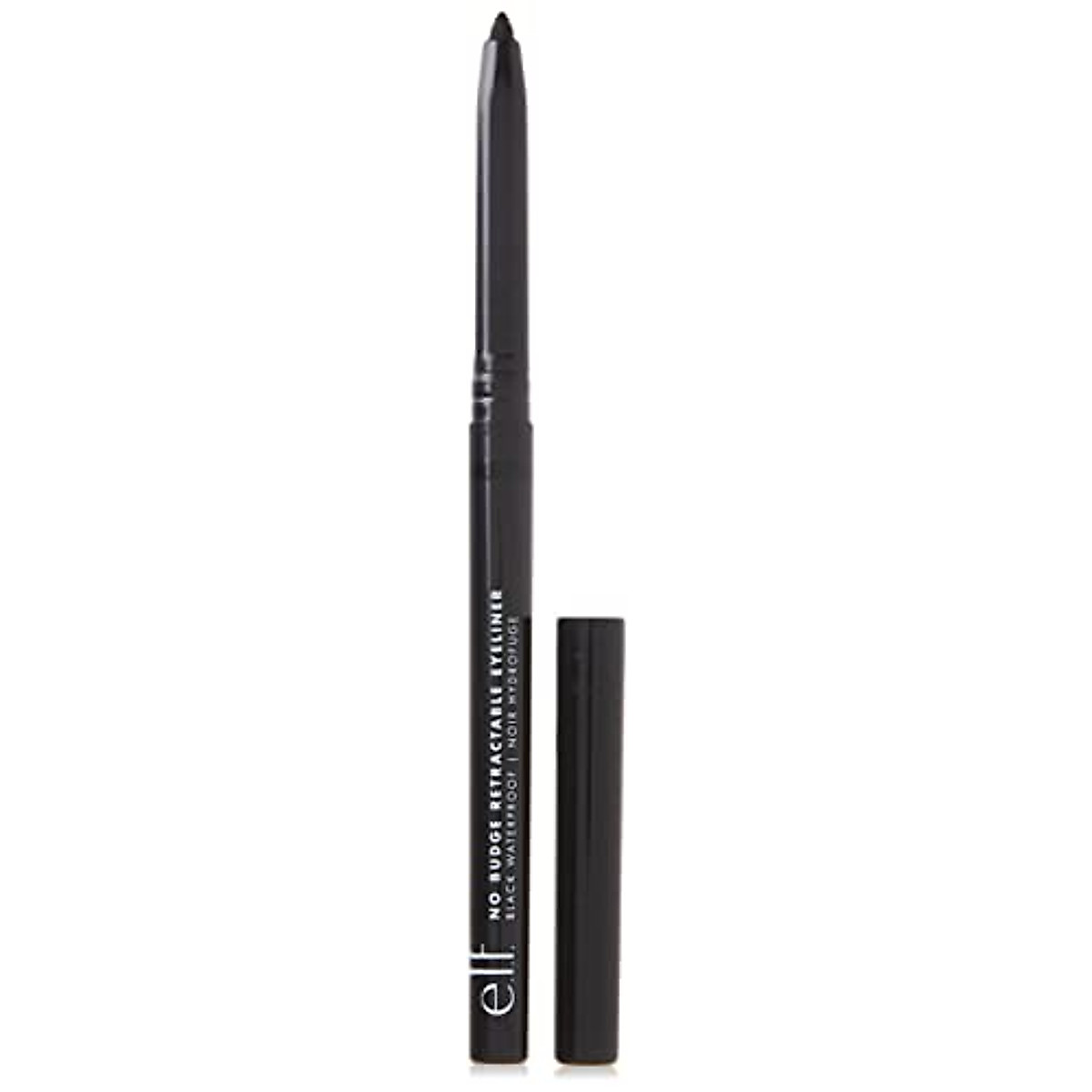e.l.f. No Budge Retractable Eyeliner, Creamy, Ultra-Pigmented & Waterproof, Creates Bold & Defined Lines, Vegan & Cruelty-Free, Black 0.006 Oz