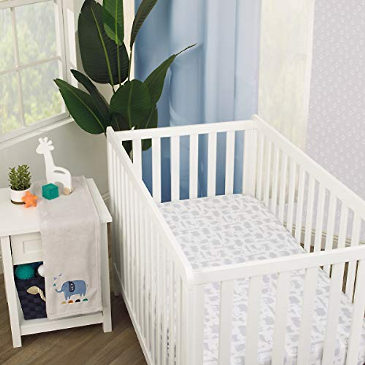 Carter's Modern Jungle Pals Super Soft Gray Elephant Baby Blanket