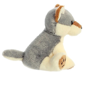 Aurora® Snuggly Lil Wiley™ Wolf Stuffed Animal - Comforting Companion - Imaginative Play - Gray 5 Inches